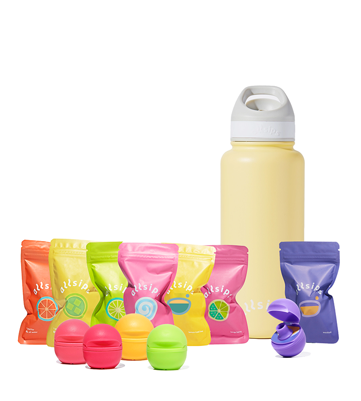 allsips | Tropical Sips Bundle with a 32oz bottle and 7 different ScentSips